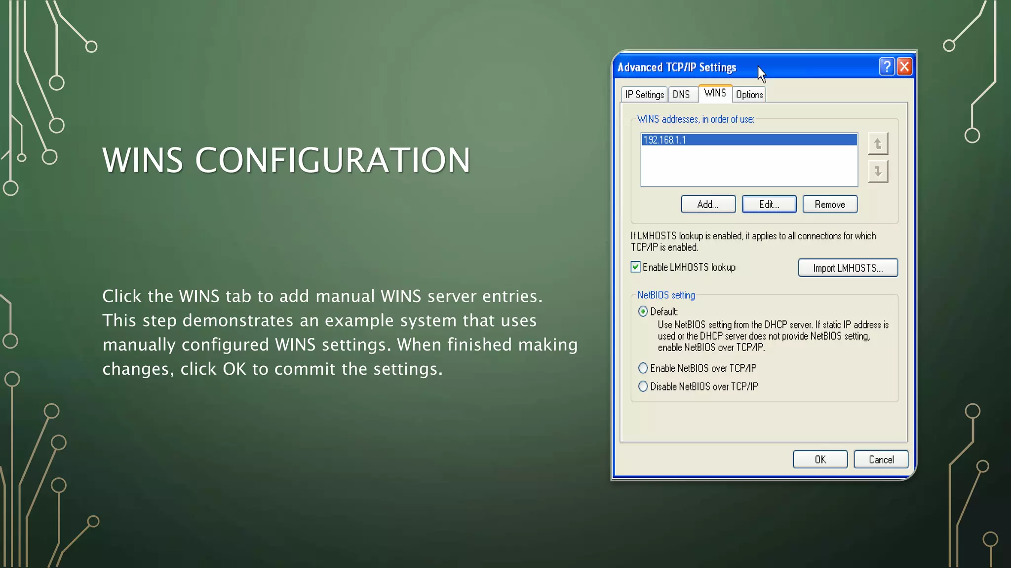 Installation of TCP/IP protocol and windows components | PPTX