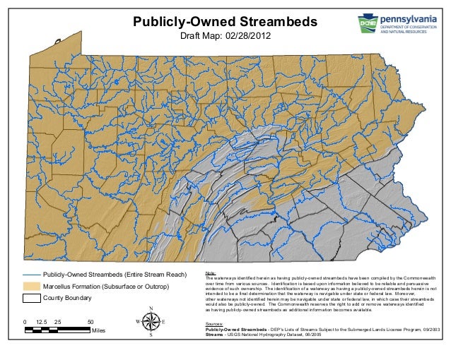 PA DCNR Map of Publicly-owned Streambeds