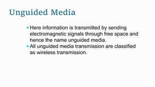 Guided And Unguided Media | PPTX