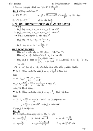 Dc ôn tâp hkii | PDF