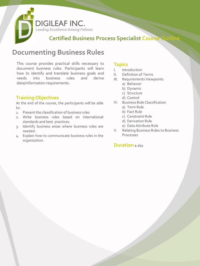Documenting Business Rules | PDF