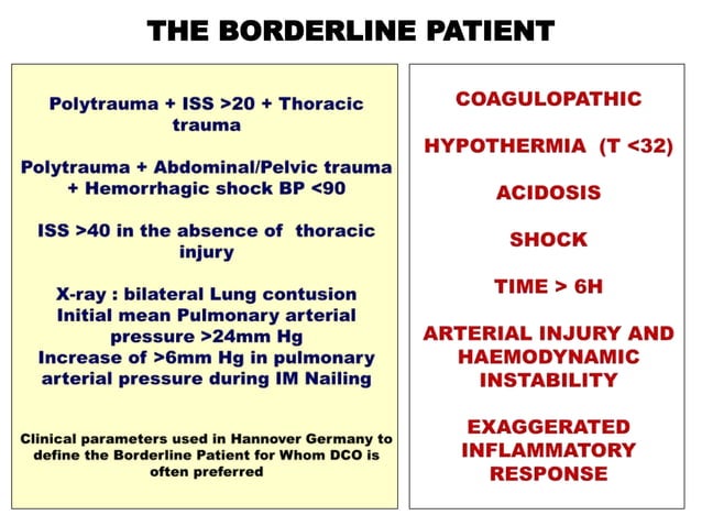 Damage Control Orthopaedics (DCO) | PPTX