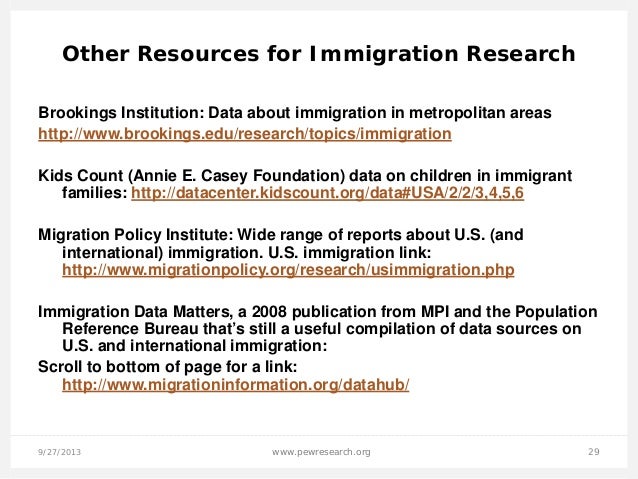 Immigration Research: Numbers and Findings