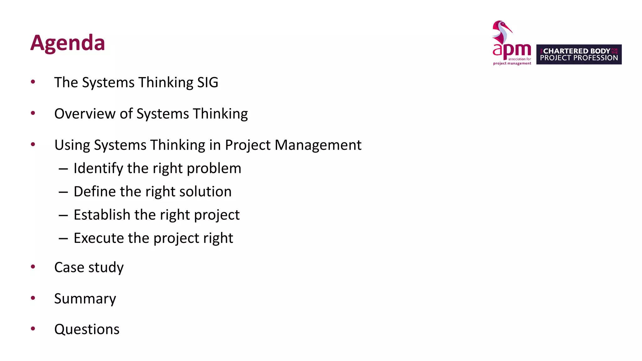 The Benefits of using Systems Thinking in Project Management | PPTX ...