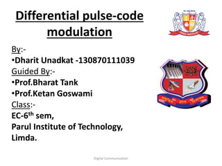 DPCM Digital Signal Encoding Explained | PPT
