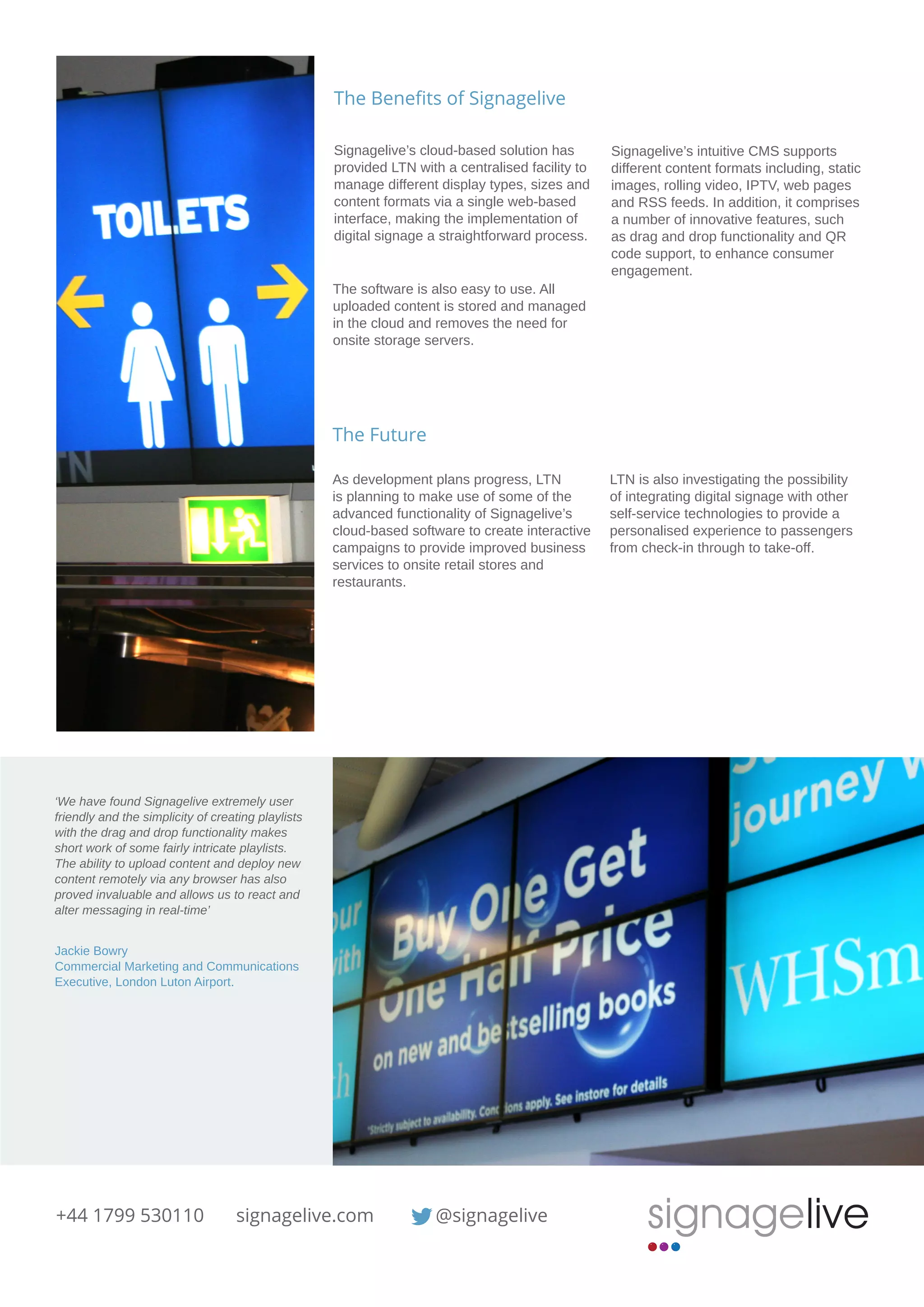 London Luton Airport Landside and Airside Digital Signage Network ...