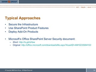 D Cornell Securing Share Point | PPT