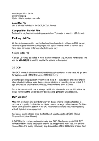 Dcp | PDF | Digital Audio | Computer Software and Applications