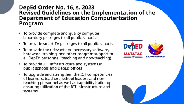 Slide decks for DCP adoption program for DepEd Schools | PPTX