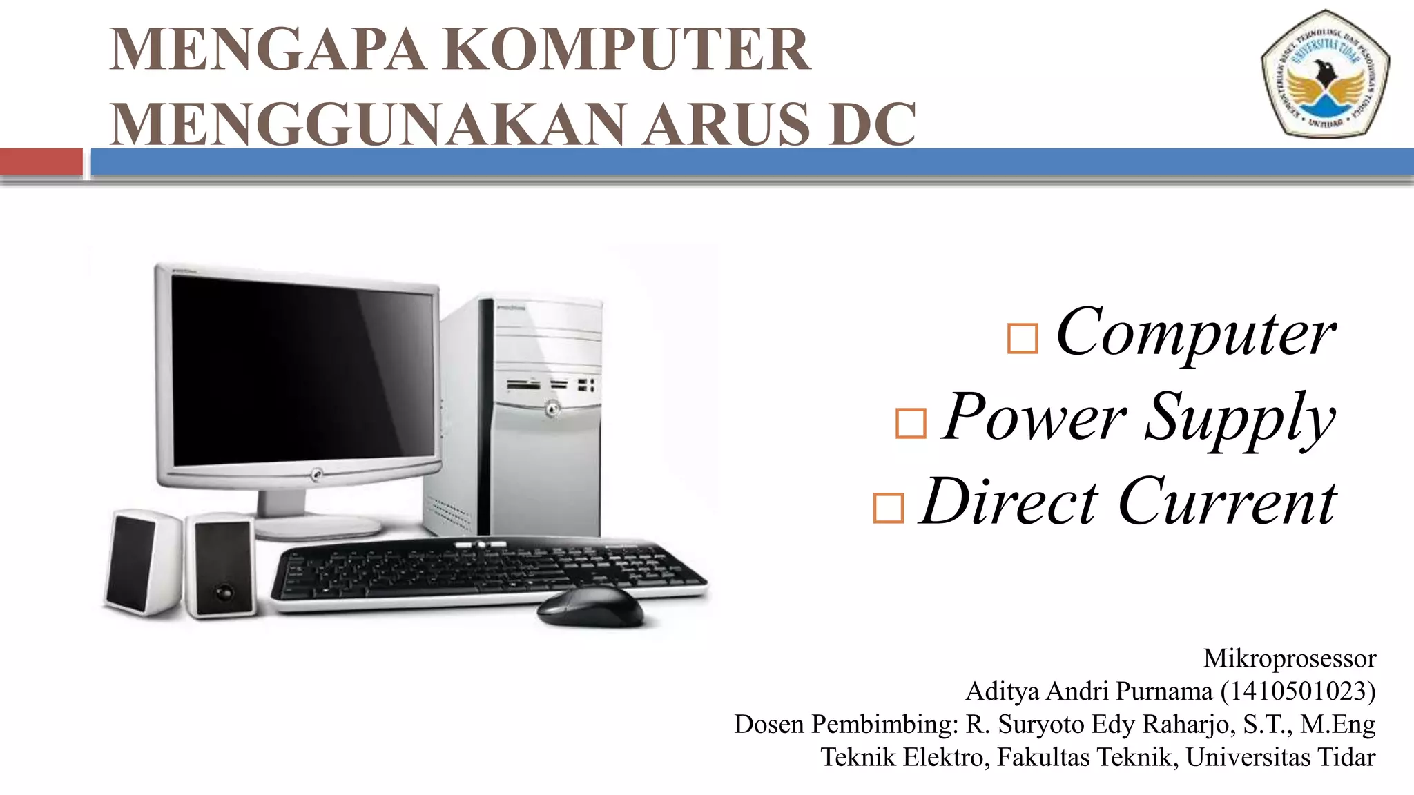 Dc pada komputer | PPTX