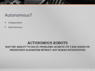 DCP Autonomous Robotics | PPTX