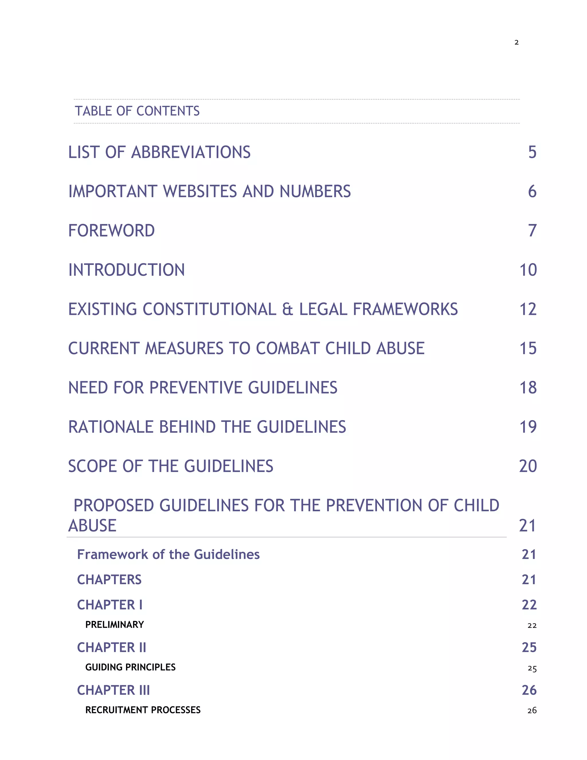 Dcpcr guidelines for the prevention of child abuse in india | PDF