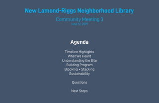 DC Public Library - A New Lamond-Riggs Library | PDF