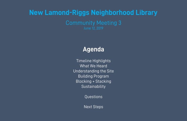 DC Public Library - A New Lamond-Riggs Library | PDF