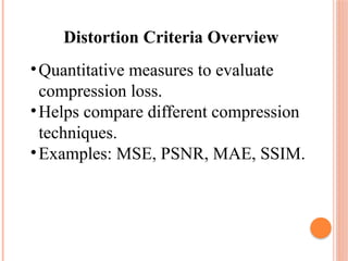 Distortion criteria,models,scalar quantization | PPT
