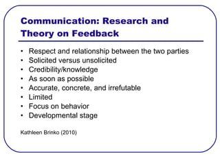Communications: Organizational Culture, Socialization, and Feedback ...