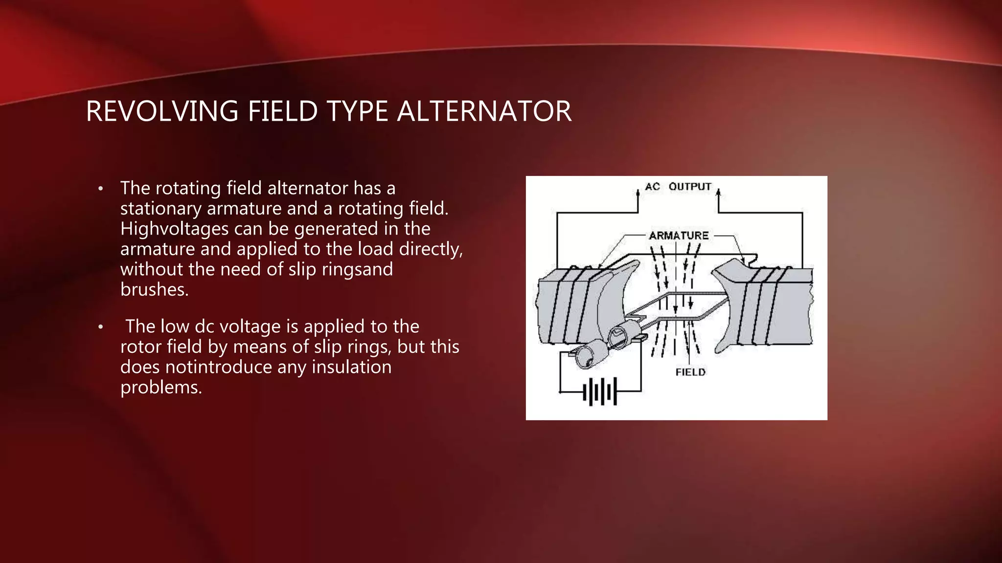 types of alternator & its application | PPTX