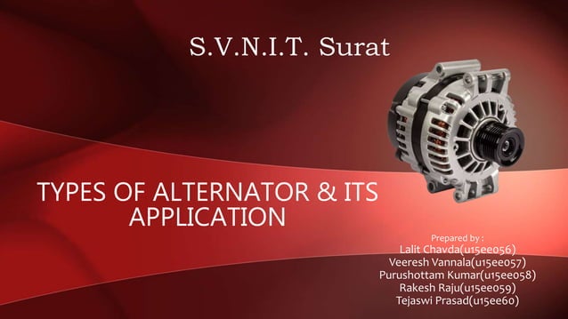 types of alternator & its application | PPTX | Green Vehicles | Auto Type