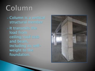 Presentation on Slab, Beam & Column | PPTX