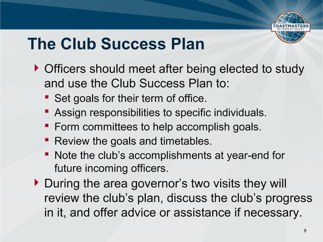 Distinguished Club Program - Club Success Plan June 2013 | PPT