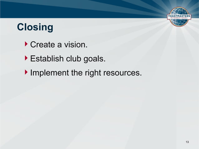 Distinguished Club Program - Club Success Plan June 2013 | PPS