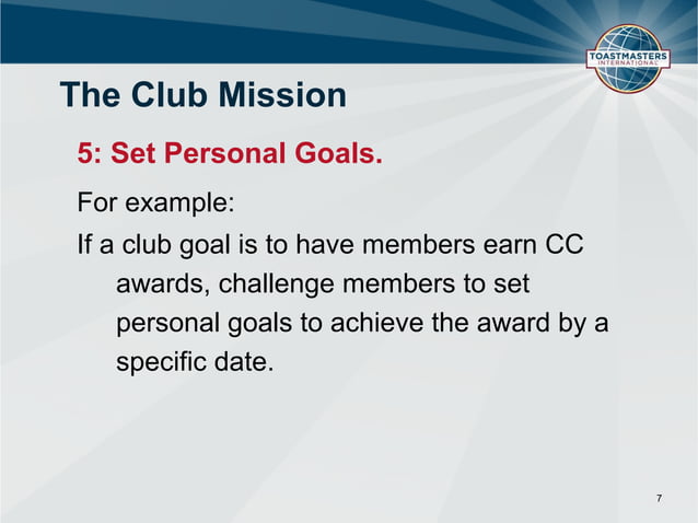 Distinguished Club Program - Club Success Plan June 2013 | PPS