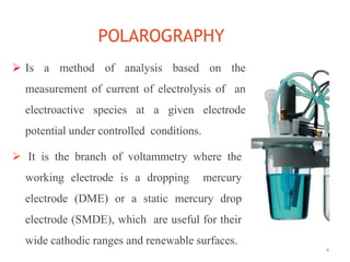 Dc,pulse,ac and square wave polarographic techniques new | PPTX