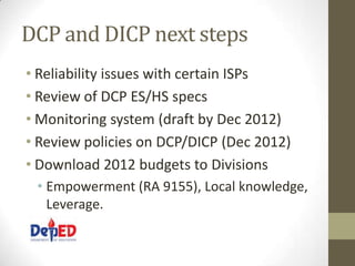 DCP DICP Updates | PPTX