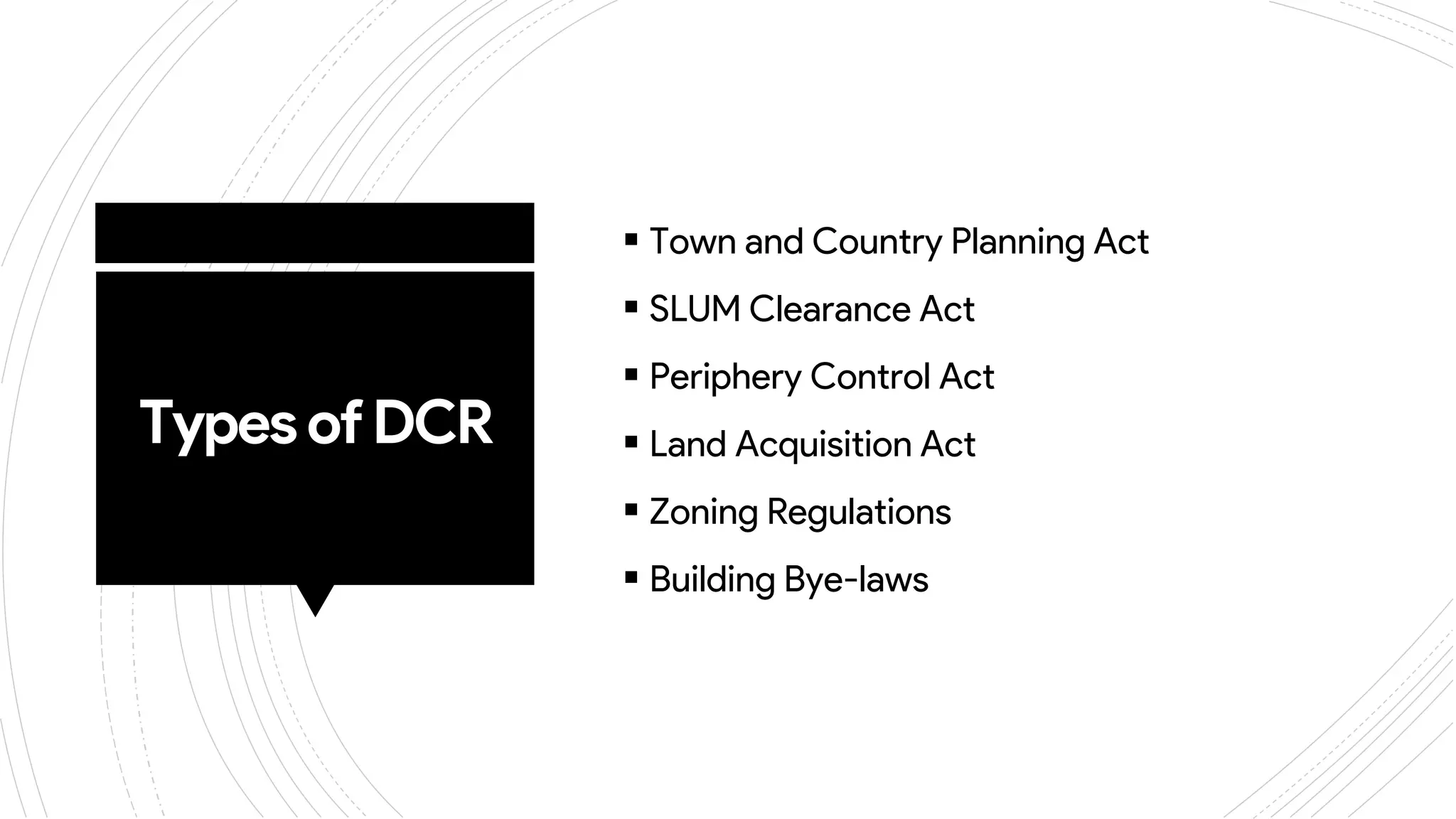 DCR - Development Control Regulations - Professional Practice ...