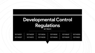 DCR - Development Control Regulations - Professional Practice ...
