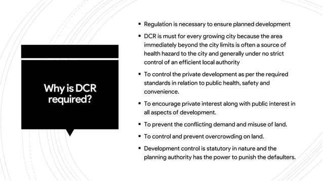 DCR - Development Control Regulations - Professional Practice ...