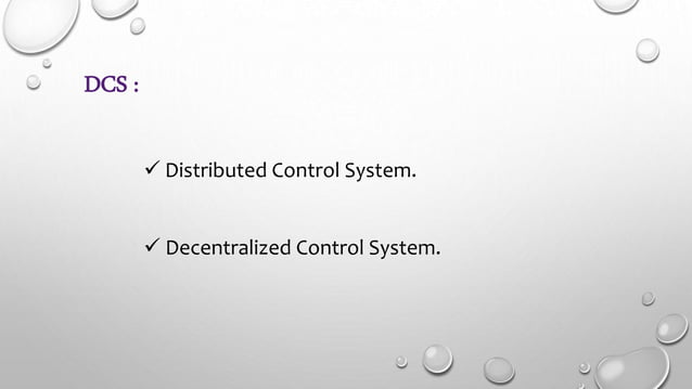 DCS - Distributed Control System | PPTX
