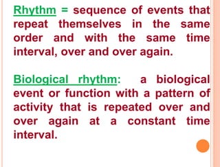 Biological Rhythms | PPT
