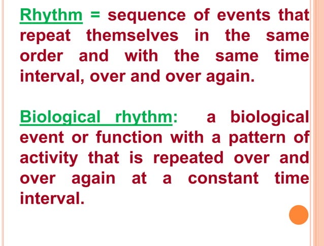 Biological Rhythms | PPT | Biological Sciences | Science