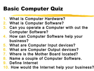 Computer basics | PPT