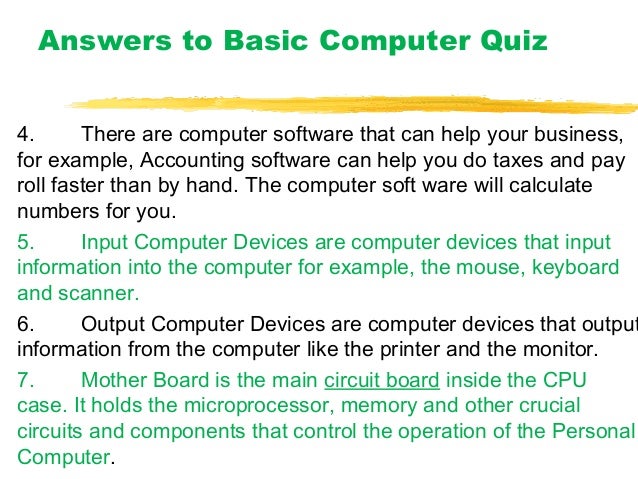 Computer basics