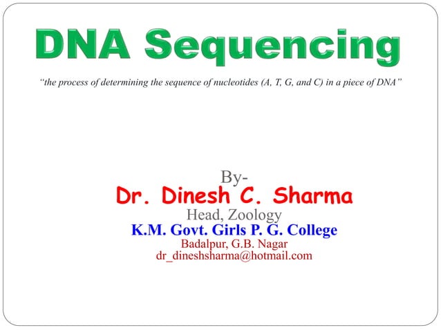 DNA sequencing- Maxam- Gilbert sequencing | PPT