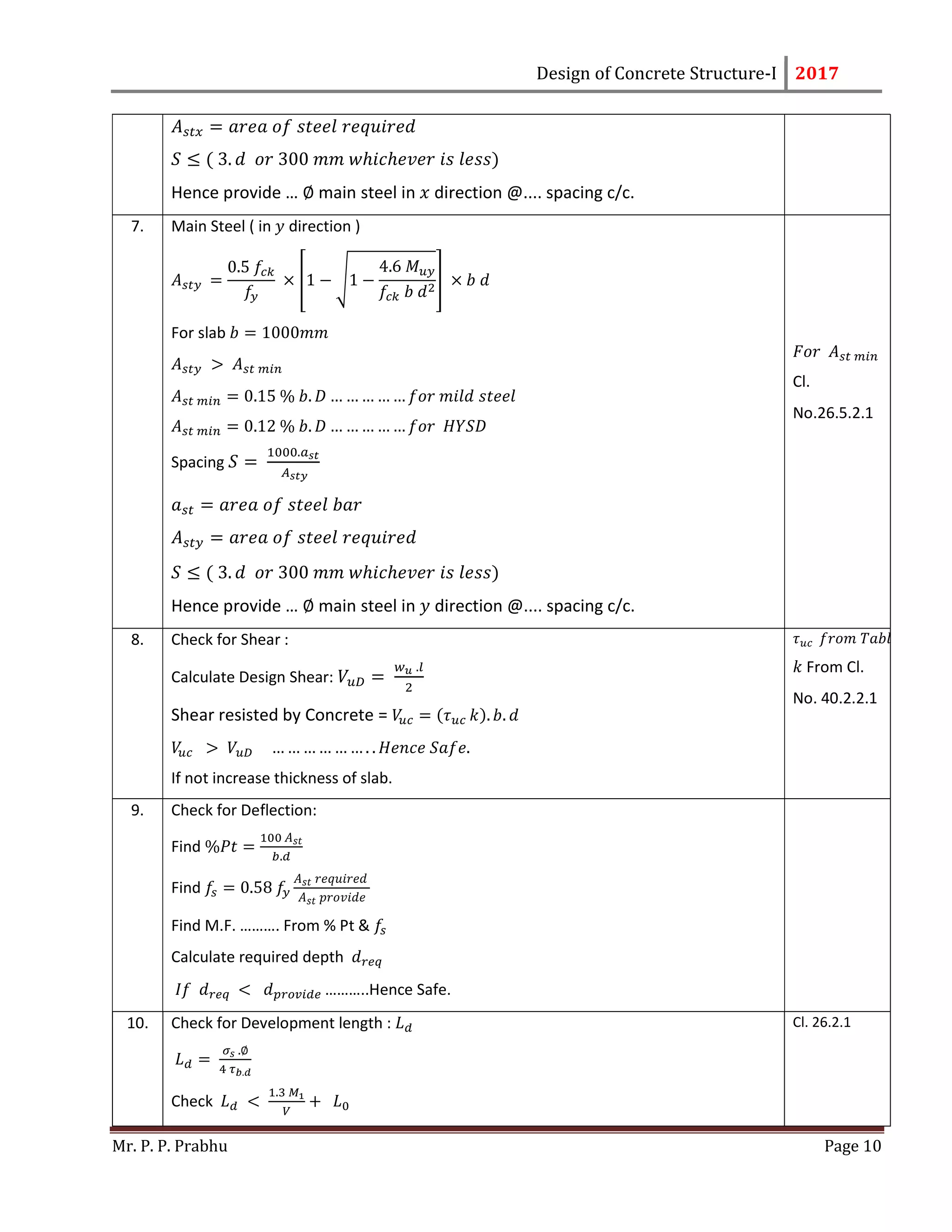 Design of concrete structures-I- Design Steps | PDF