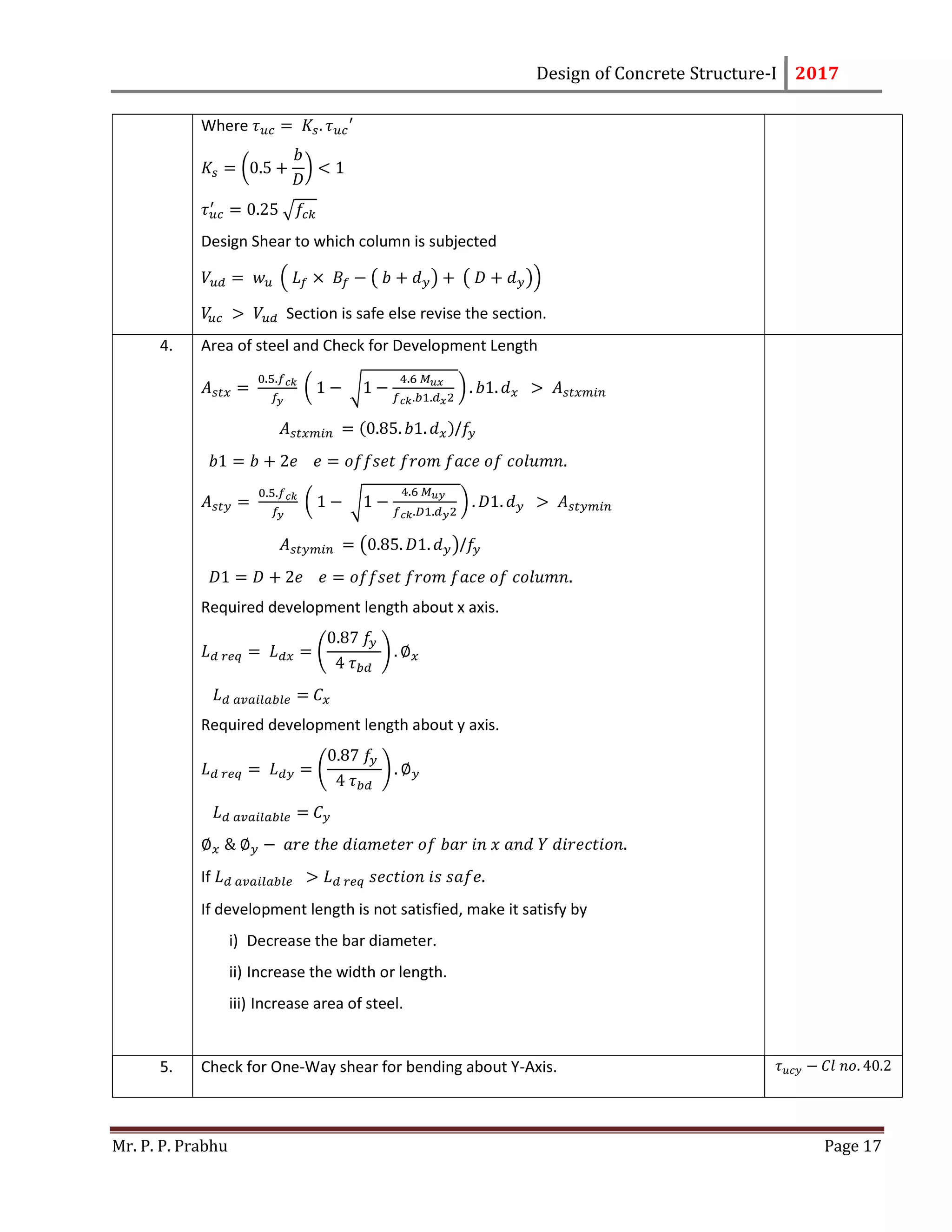 Design of concrete structures-I- Design Steps | PDF