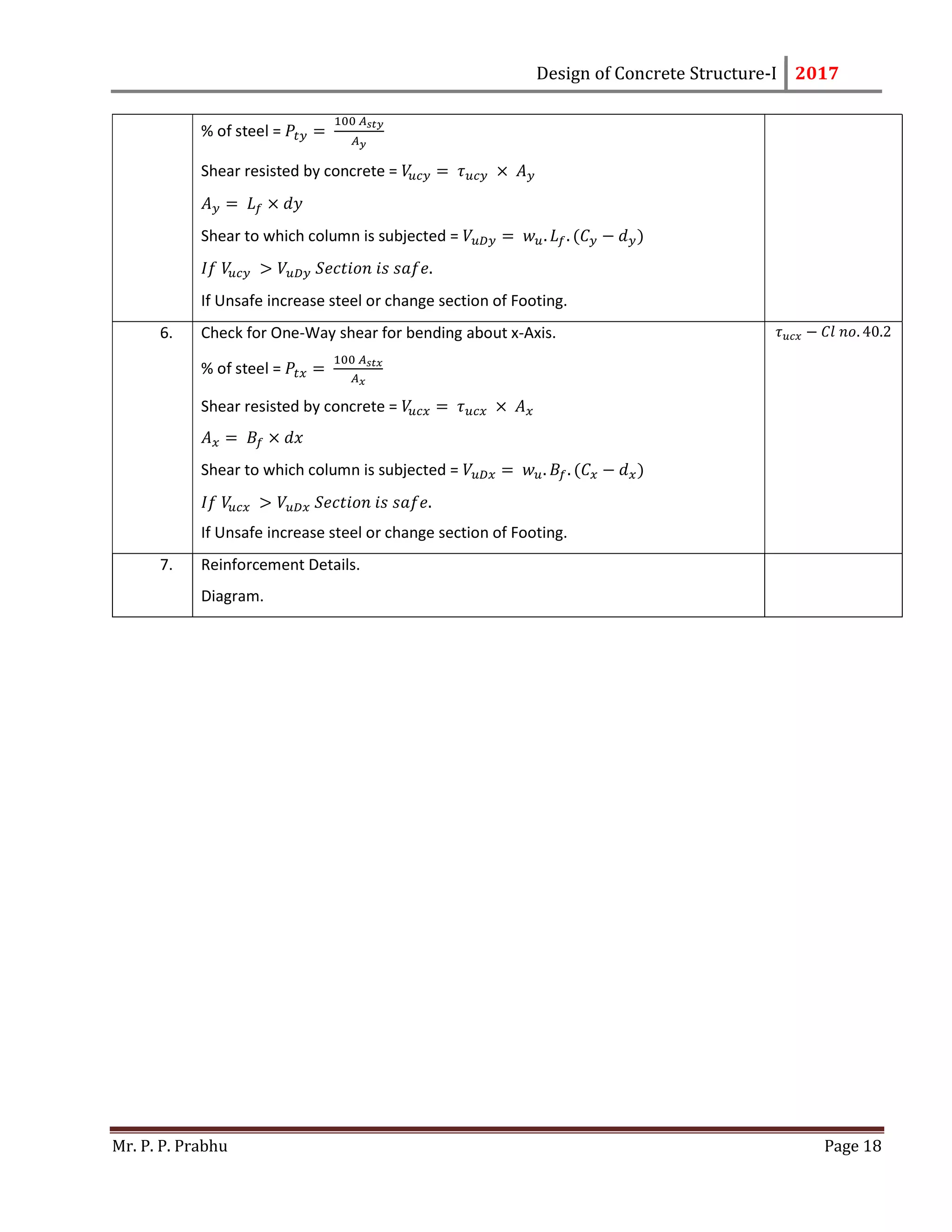 Design of concrete structures-I- Design Steps | PDF
