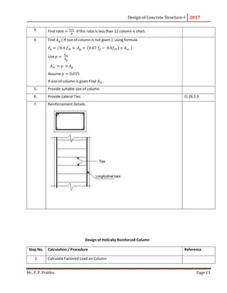 Design of concrete structures-I- Design Steps | PDF