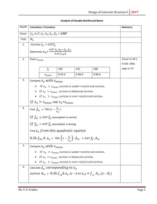 Design of concrete structures-I- Design Steps | PDF