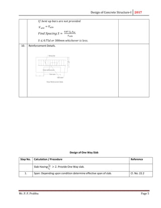 Design of concrete structures-I- Design Steps | PDF
