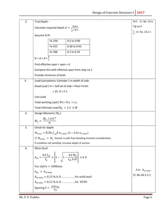 Design of concrete structures-I- Design Steps | PDF