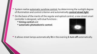 intelligent street light system | PPTX | Computing | Technology & Computing