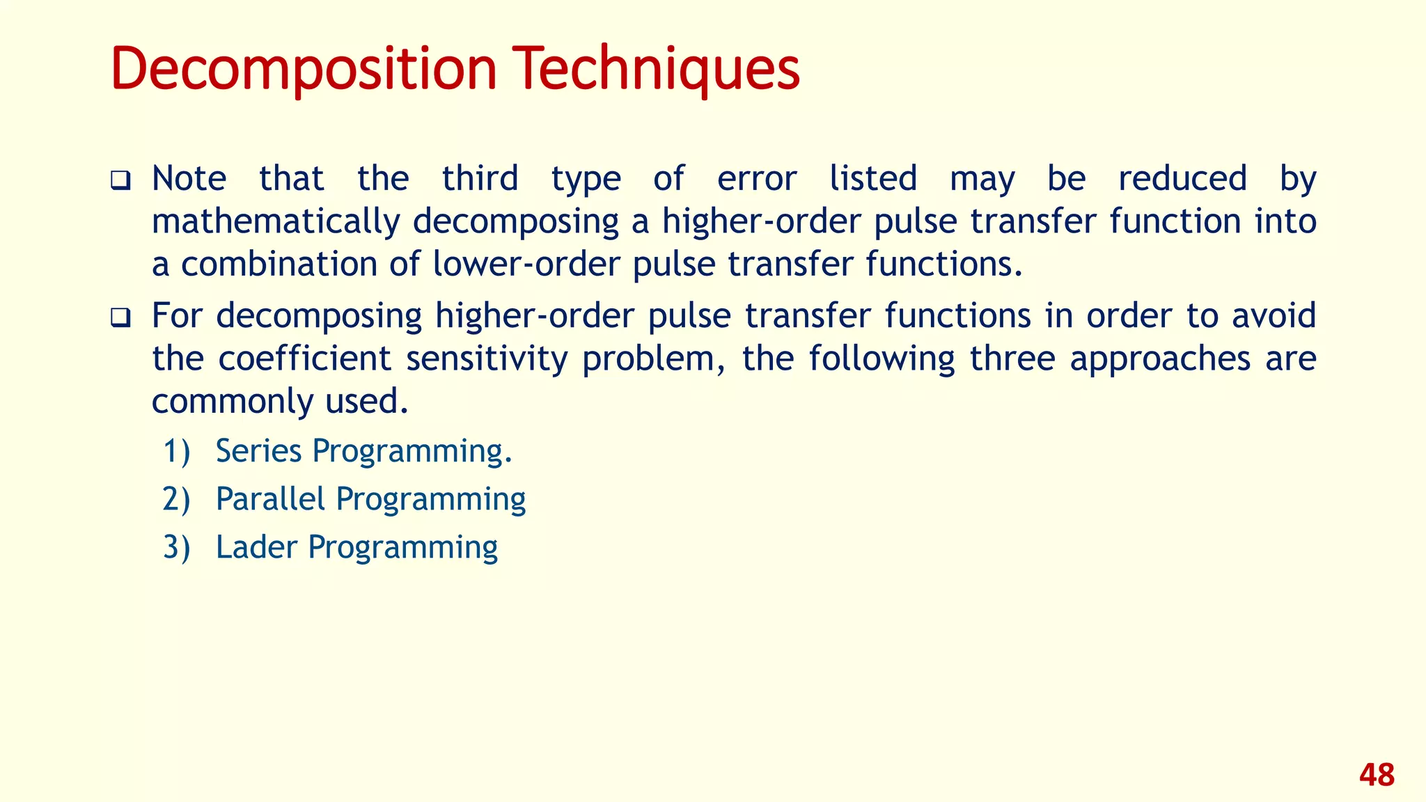 Dcs lec03 - z-analysis of discrete time control systems | PDF