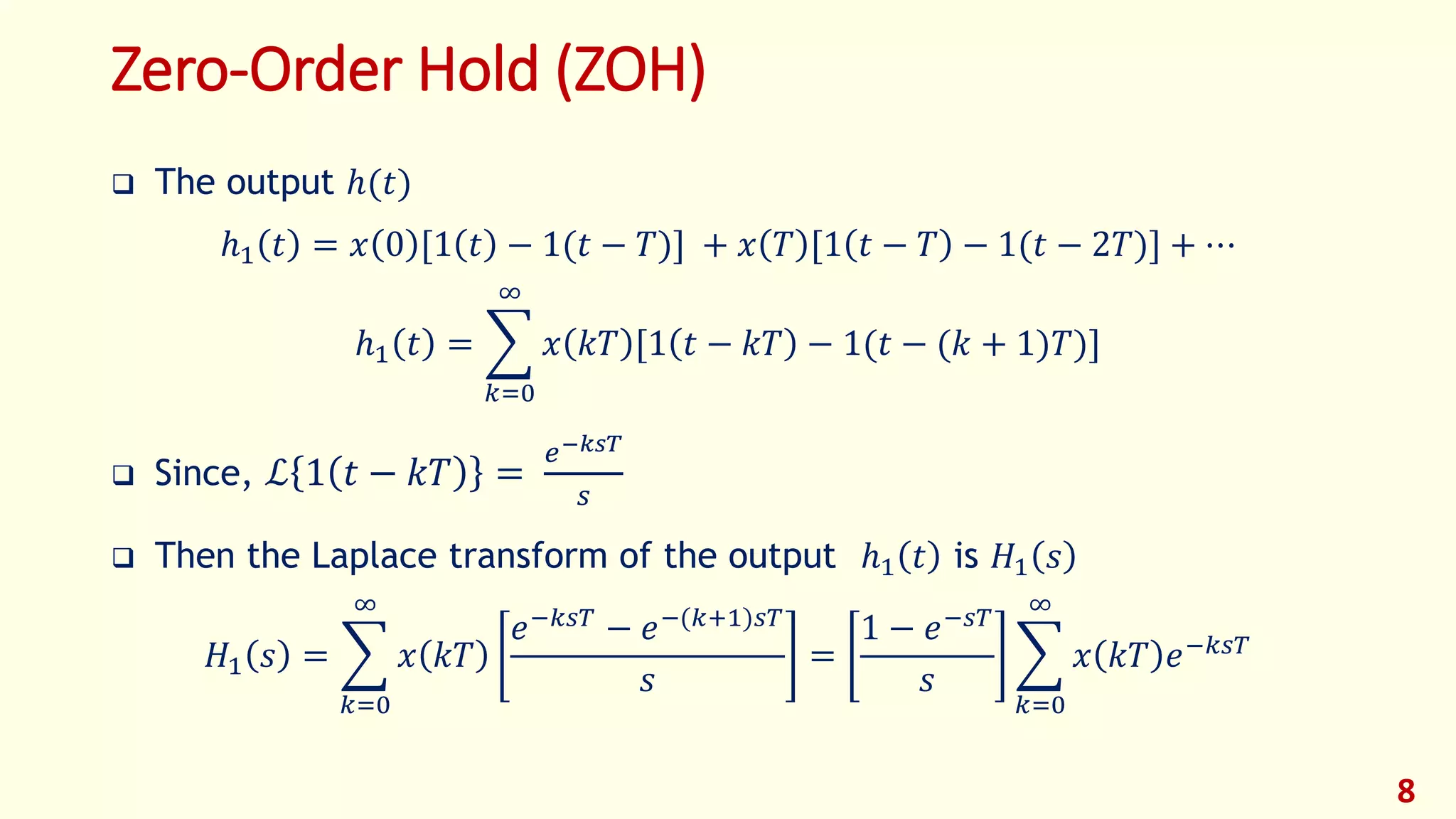 Dcs lec03 - z-analysis of discrete time control systems | PDF