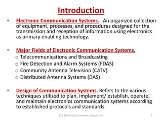 SLU ECE 528T1: Design of Communication Systems Module 1 | PPTX