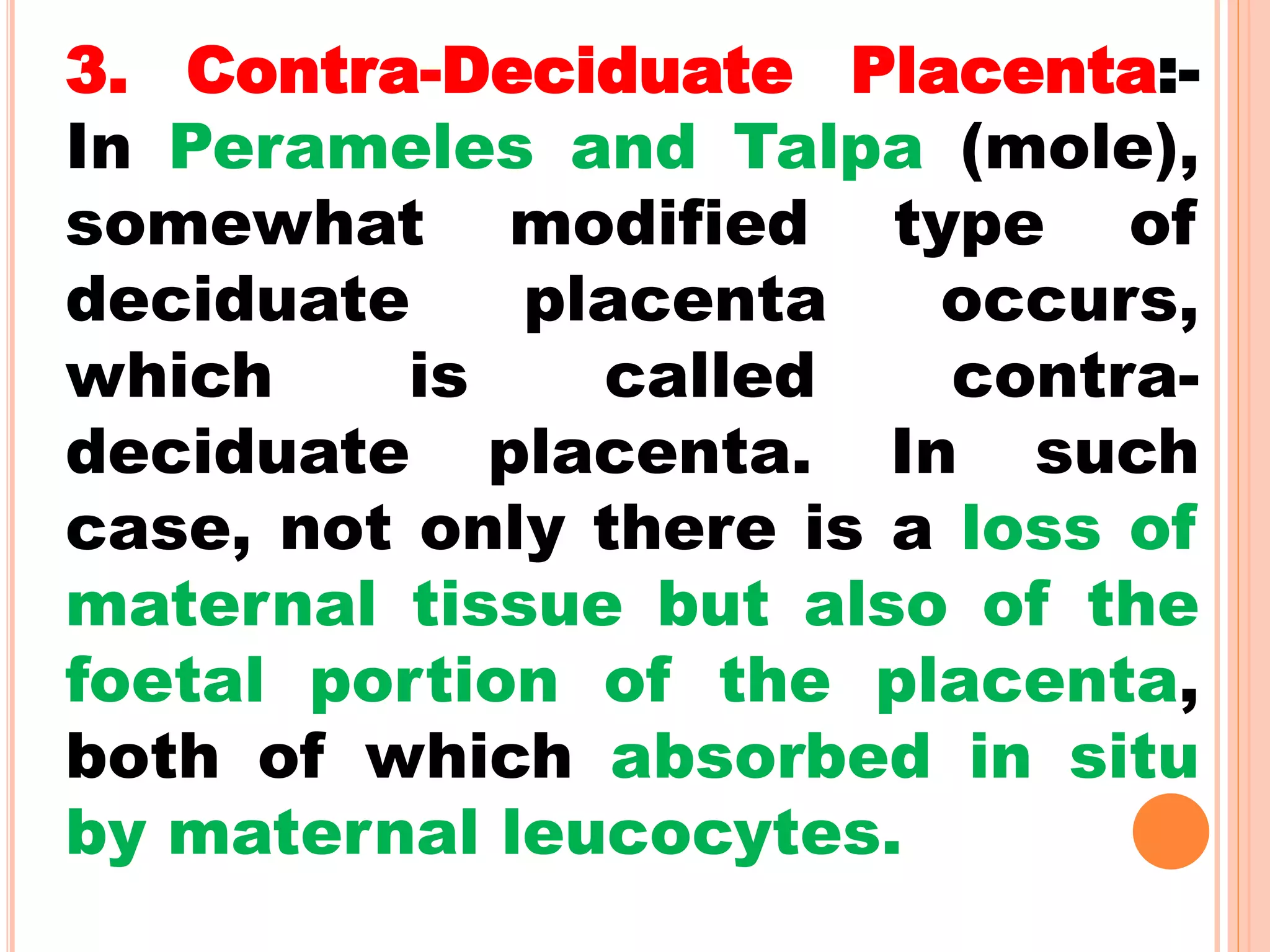 Placenta structure and Classification | PPT