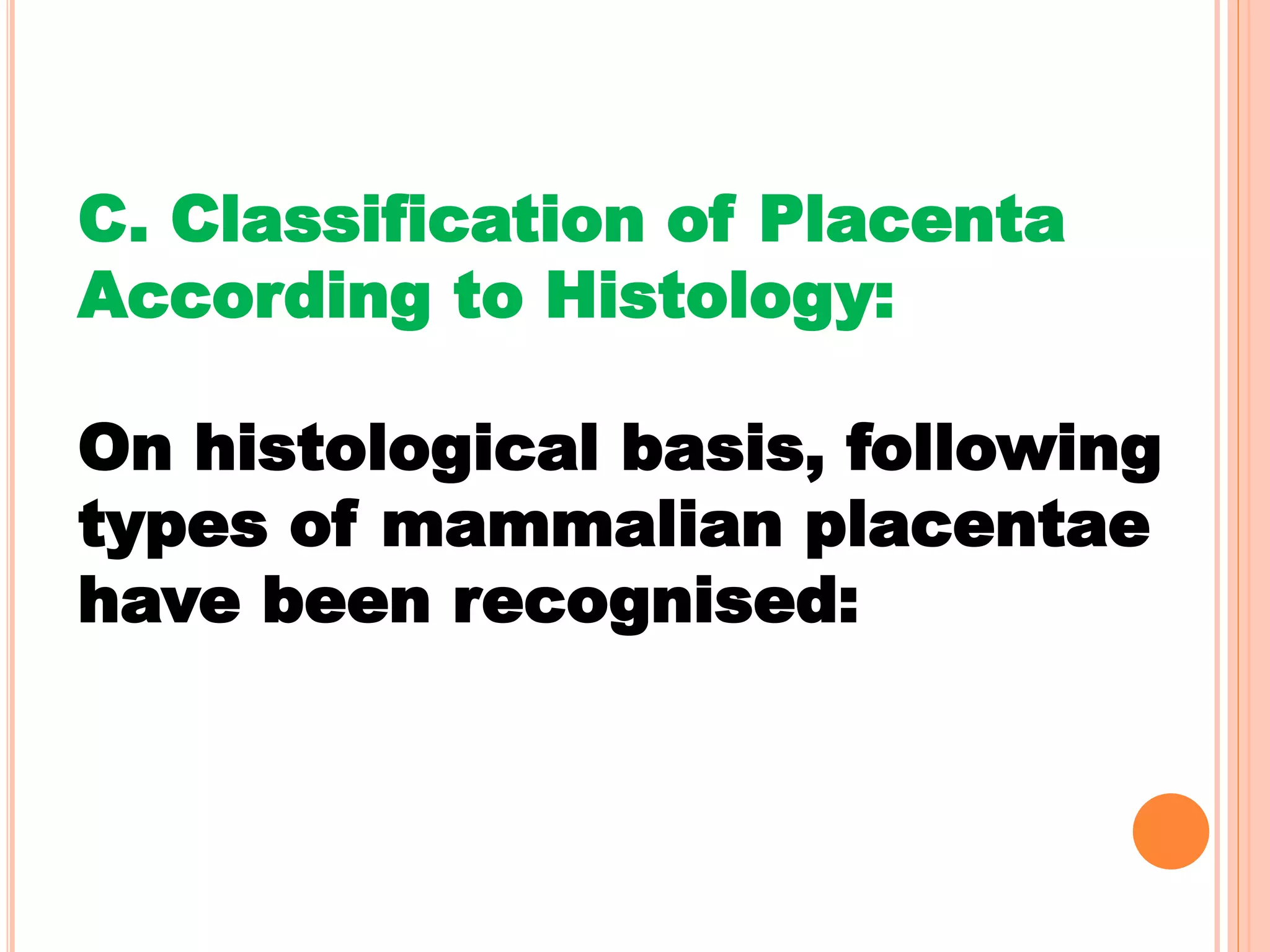 Placenta structure and Classification | PPT
